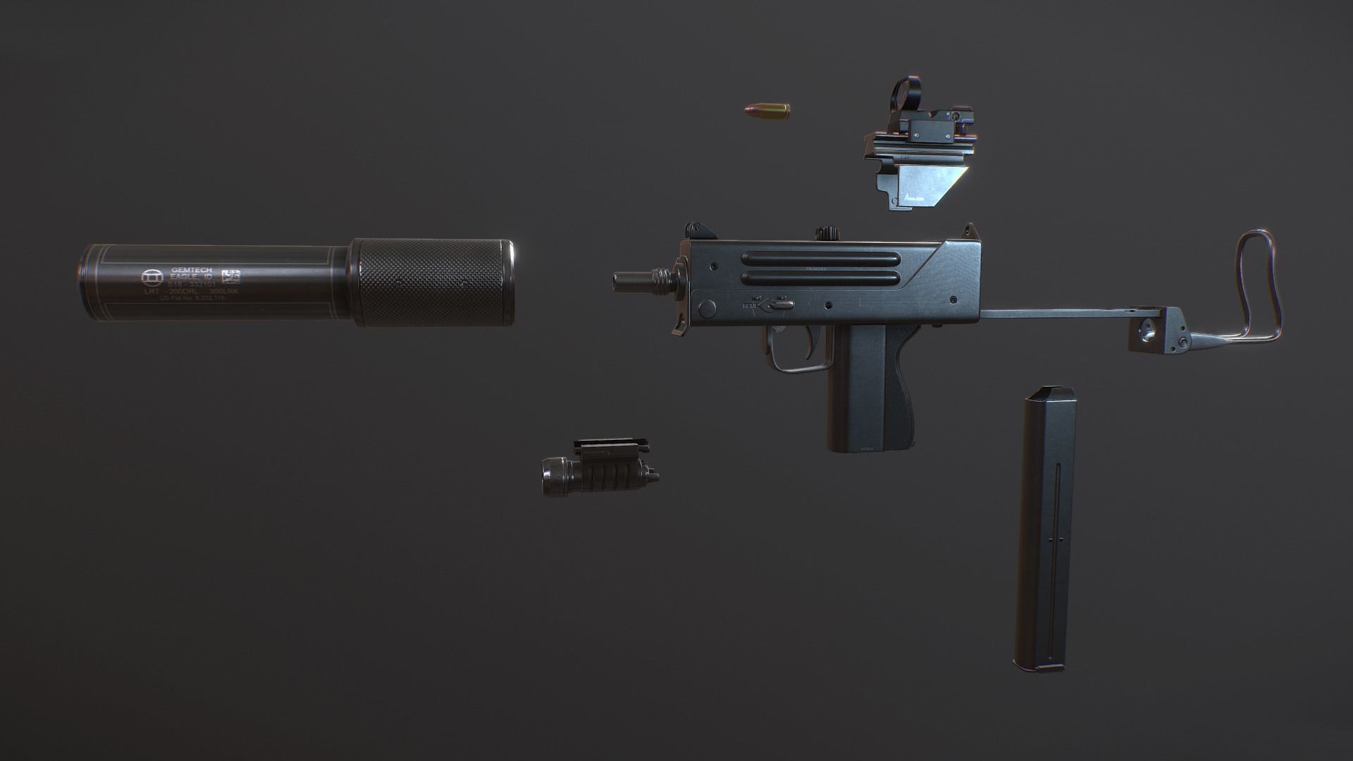 3D model Ingram MAC10 VR / AR / low-poly | CGTrader
