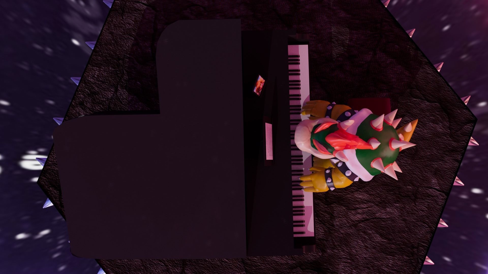 3D model Bowser with the piano VR / AR / low-poly | CGTrader