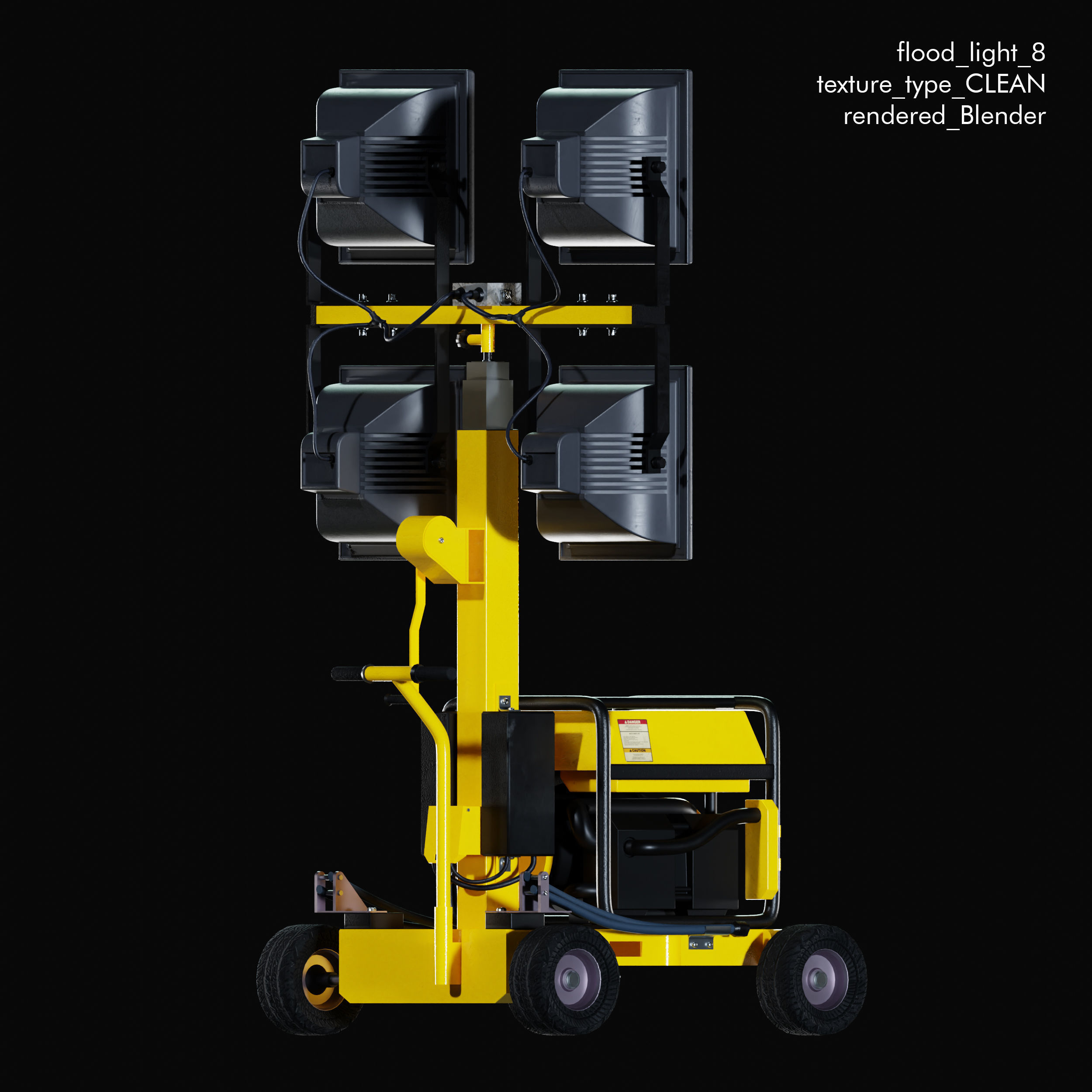 3D model Flood Light Pack With Custom Textures VR / AR / low-poly ...