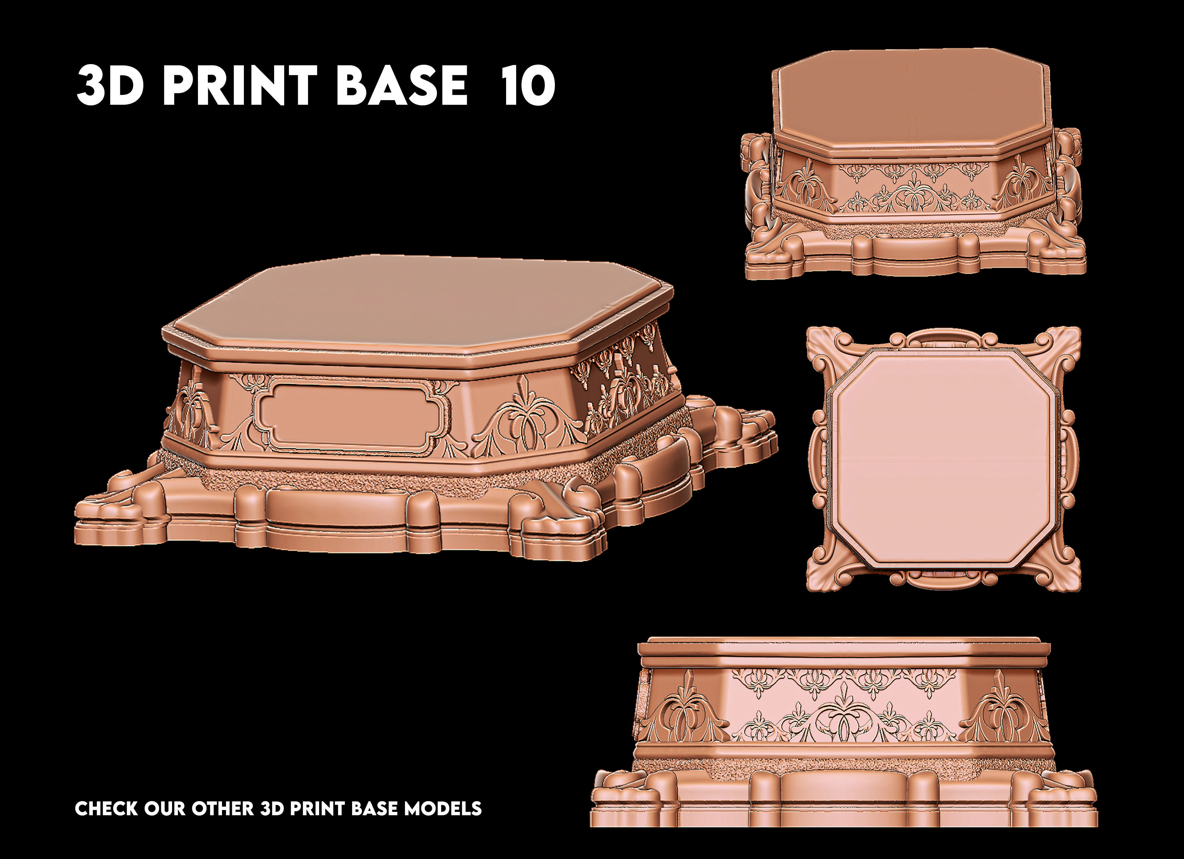 3D Print Base 10 3D model 3D printable | CGTrader