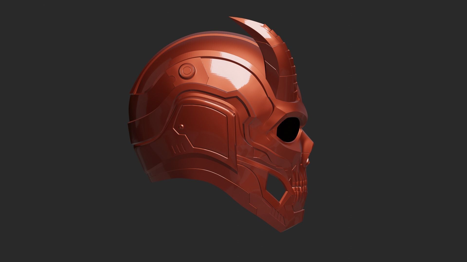 Hi-Tech Skull Helmet 3D model 3D printable | CGTrader