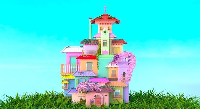 Encanto house made in maya free 3D model | CGTrader
