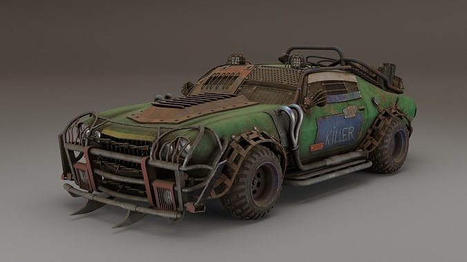 3D model Post Apocalyptic 1970 Chevrolet Camaro Mid-Poly 3D model VR ...