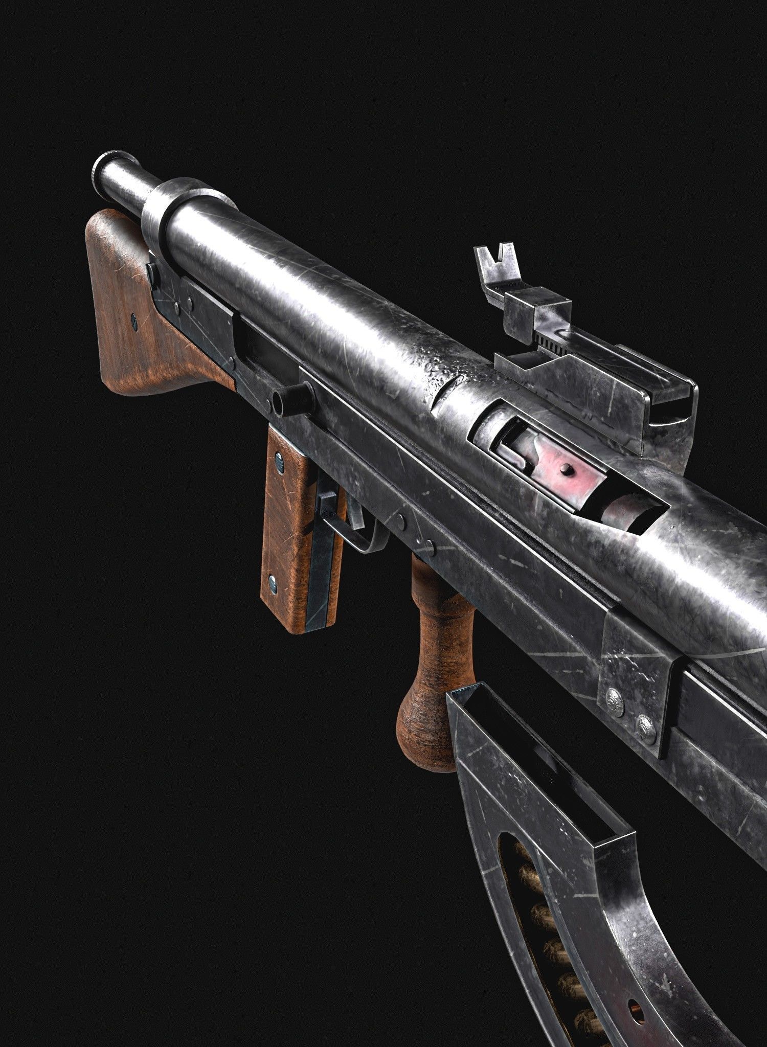 3D model Chauchat Machine Rifle VR / AR / low-poly | CGTrader