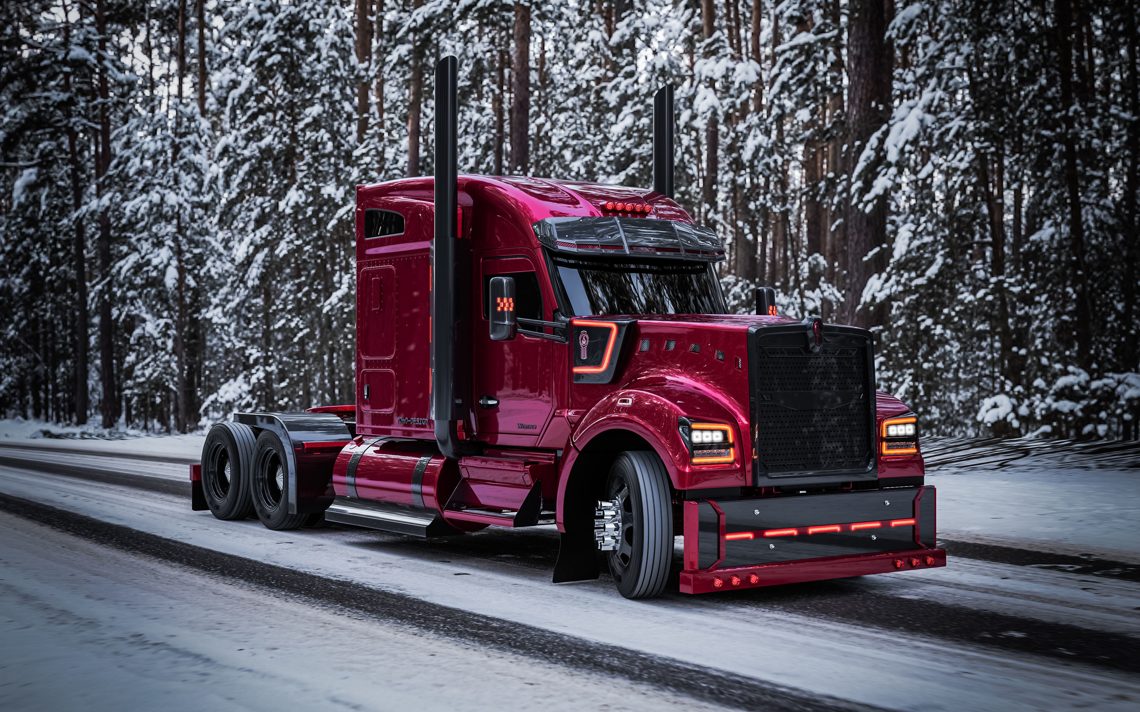 Kenworth W990 NO CHROME EDITION 3D model 3D model | CGTrader