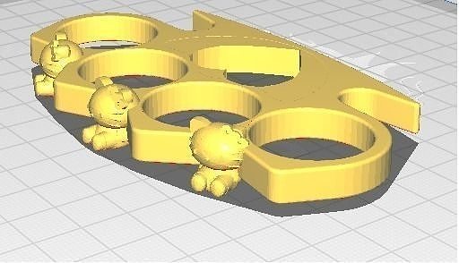gift hello kitty brass knuckles 3D model 3D printable | CGTrader