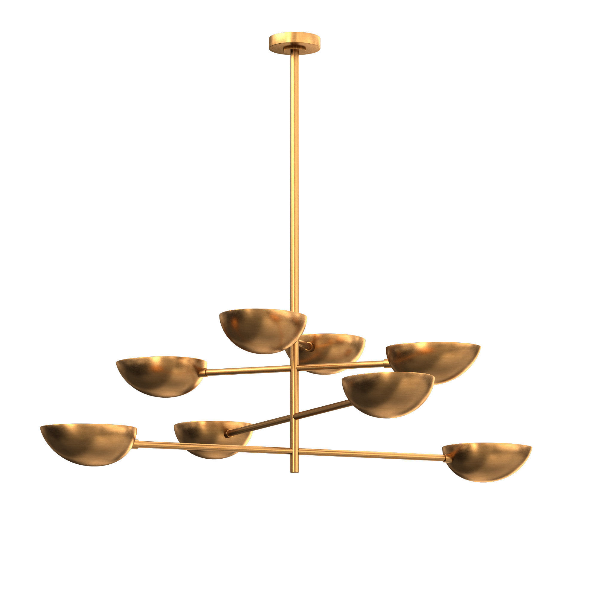 LUCA CHANDELIER - VINTAGE BRASS 3D model | CGTrader