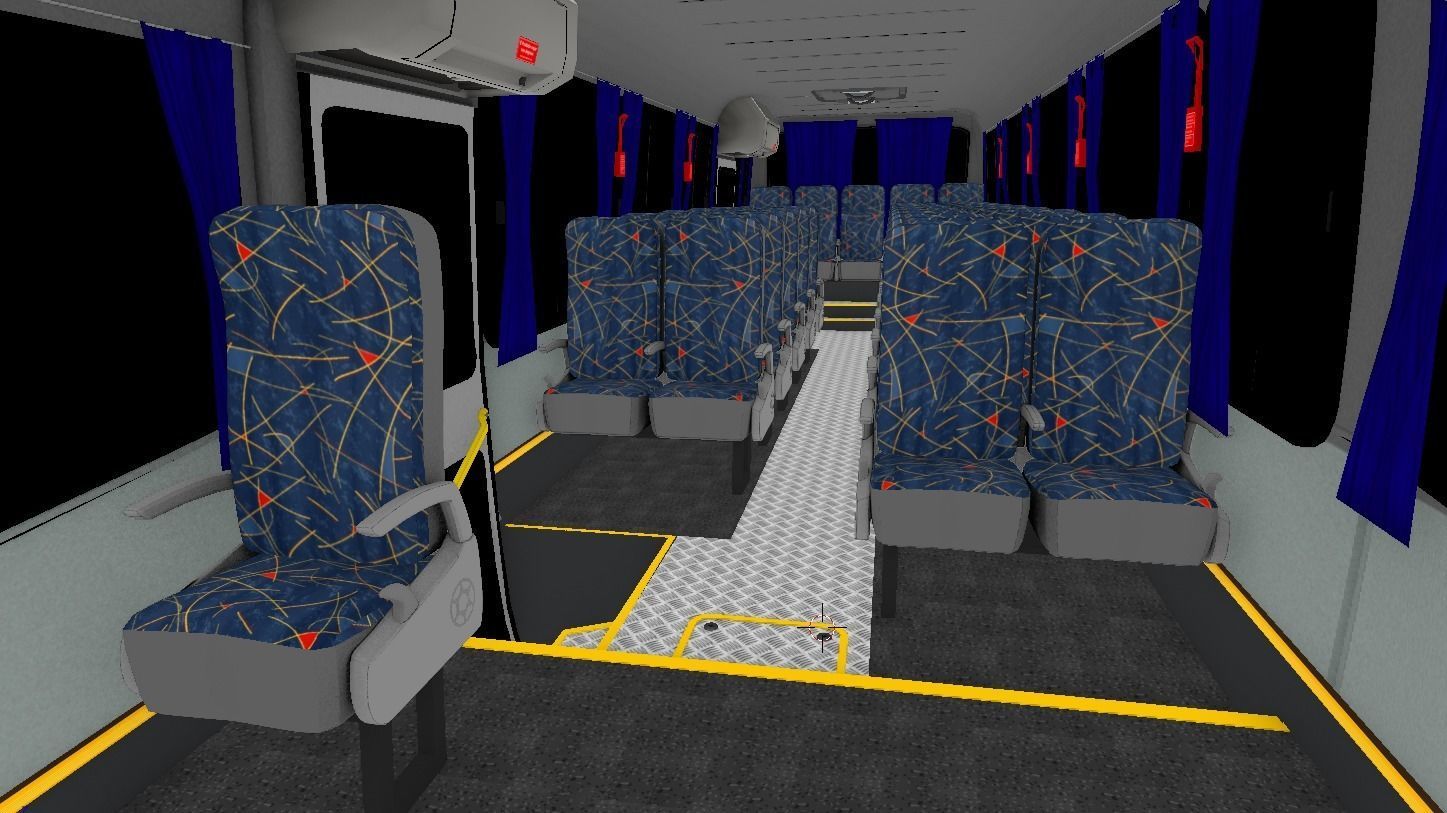 Intercity Bus Seats free VR / AR / low-poly 3D model | CGTrader