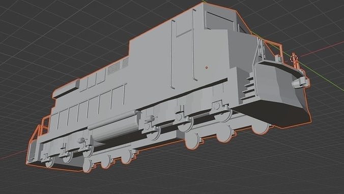 Freight Train engine 3D model | CGTrader