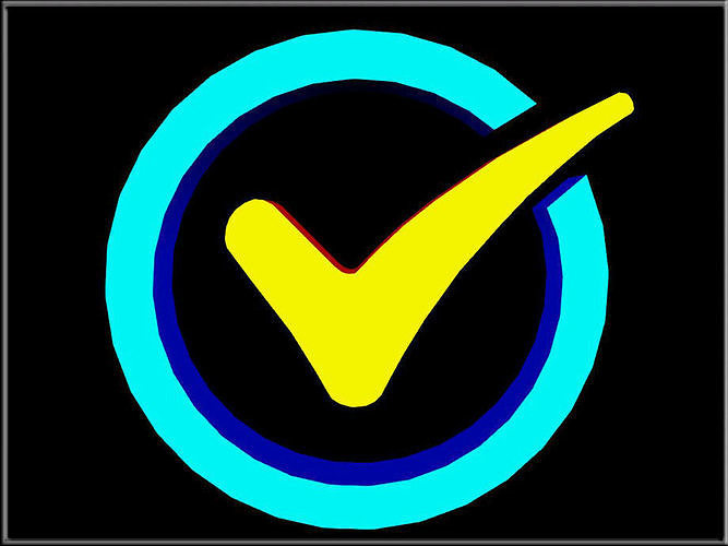 3D model CHECK MARK ICON 02 VR / AR / low-poly | CGTrader