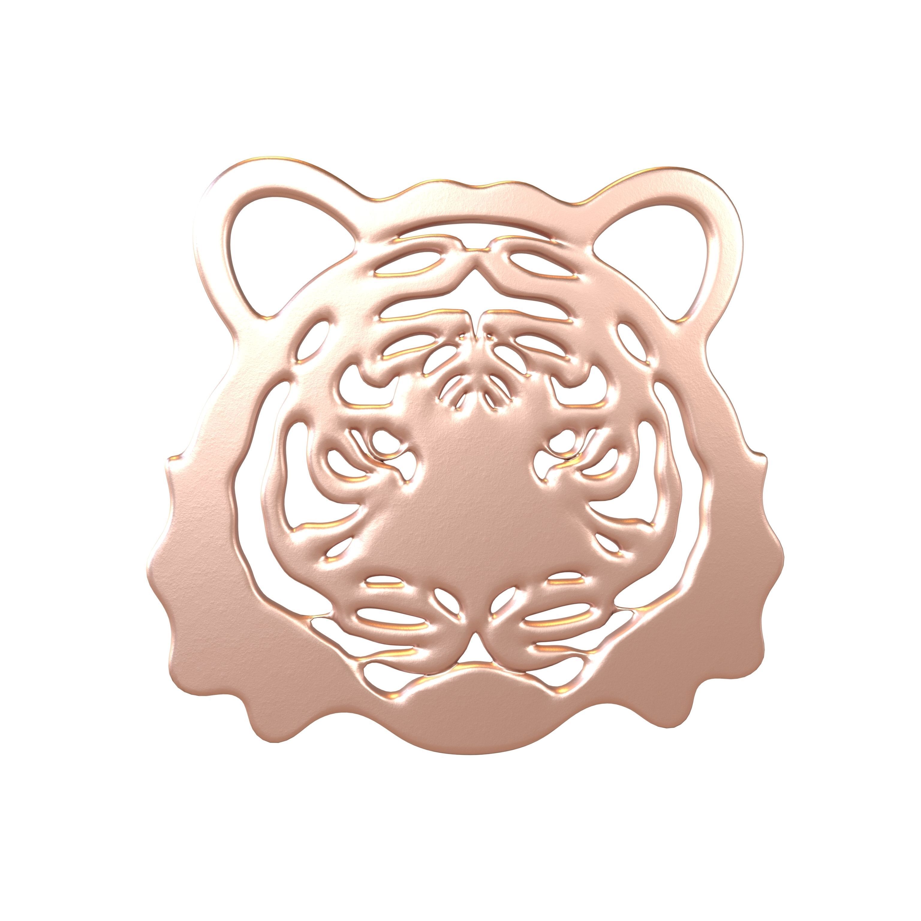 3D model Tiger Head Emblem V1 005 VR / AR / low-poly | CGTrader