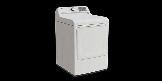 White Front Load Sensor Dry Washing Machine 3D model | CGTrader