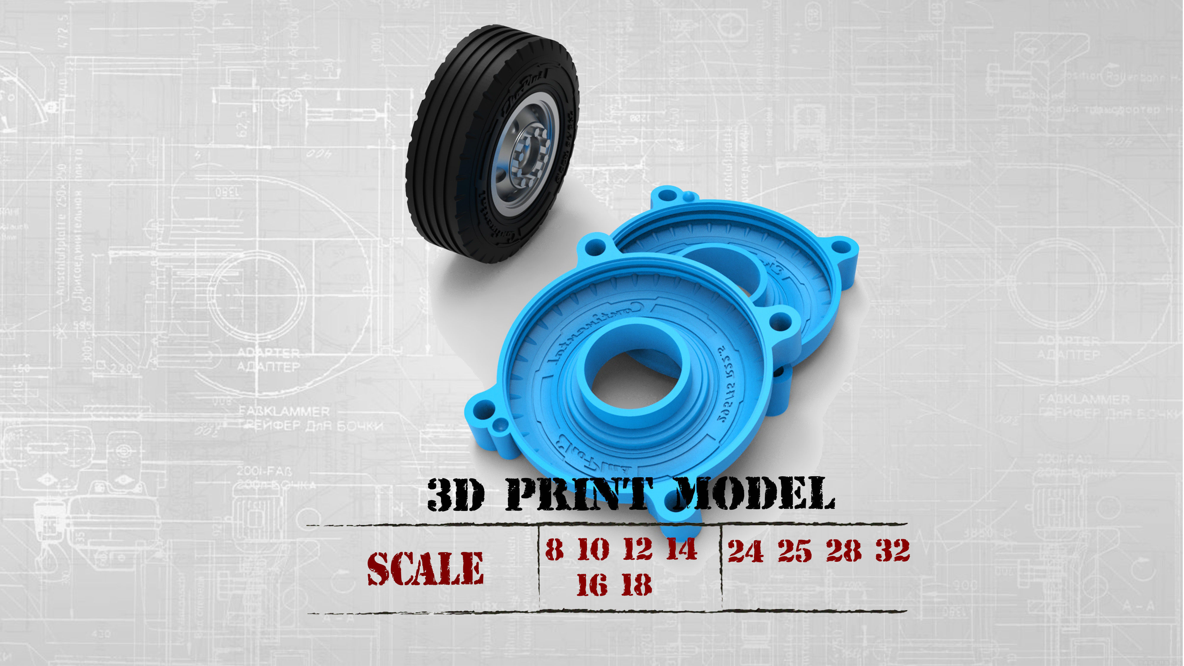 DIY RC Car Trucks Tires Rims and Mold rims 3D model 3D printable | CGTrader