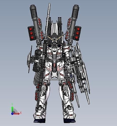 Unicorn Gundam FA free 3D model | CGTrader