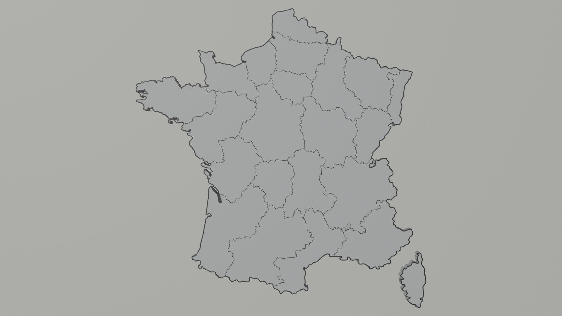 3D model Political Map of France VR / AR / low-poly | CGTrader