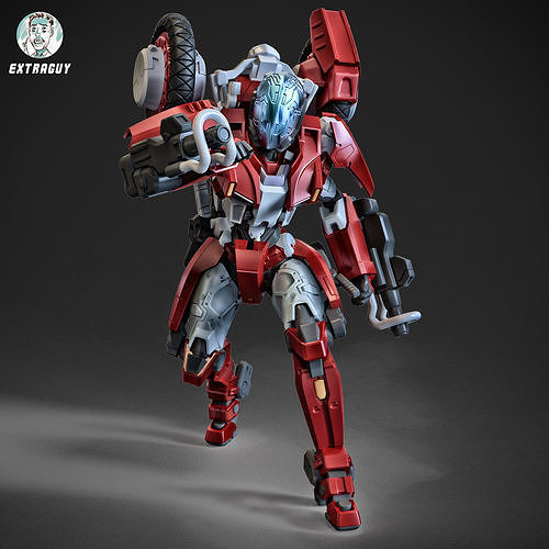 Scifi Battle Mech Frame 100mm 3D model 3D printable | CGTrader