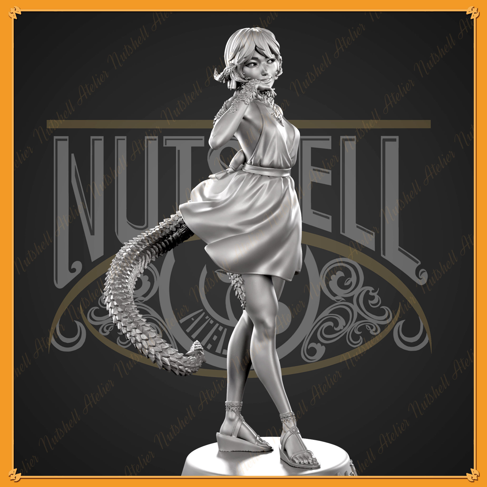 Nutshell Atelier - Dragonic girl - NSFW 3D model 3D printable | CGTrader