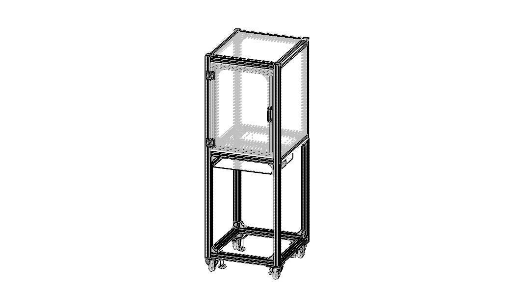 Aluminum Enclosed Workstation WL56 3D model rigged | CGTrader