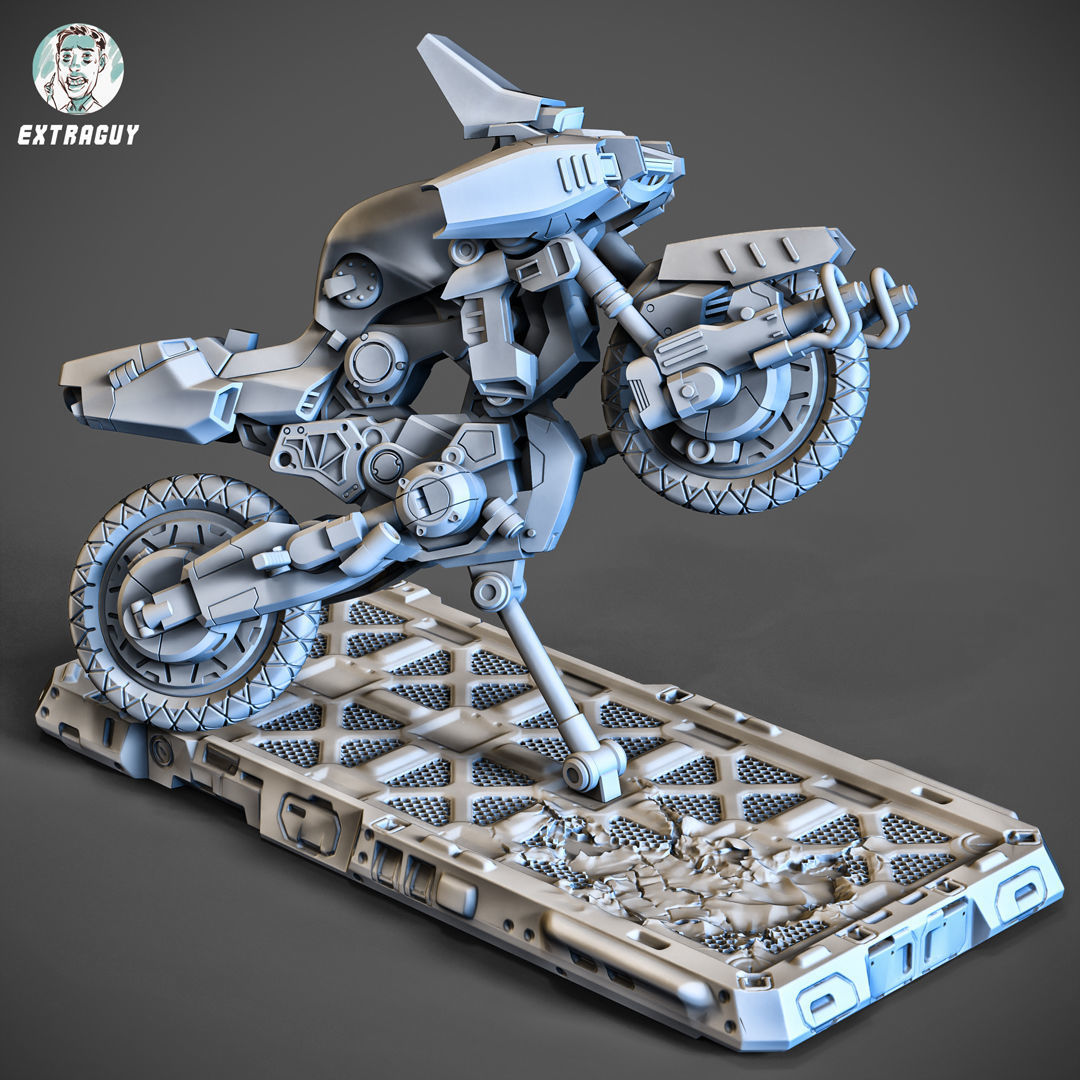 Scifi Ride Bike Mech 32mm 3D model 3D printable | CGTrader