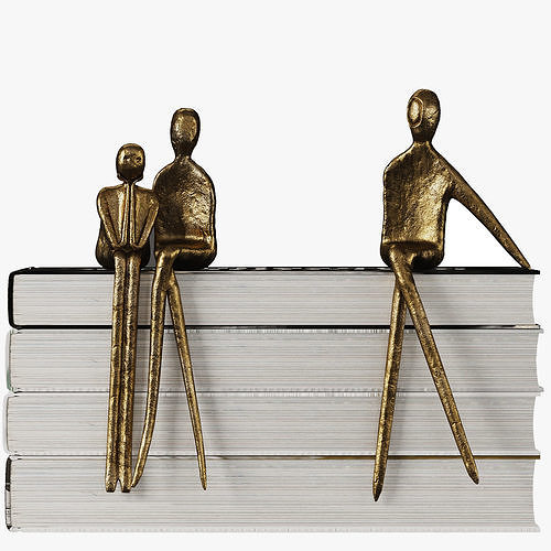 Three People sculpture 3D model rigged | CGTrader