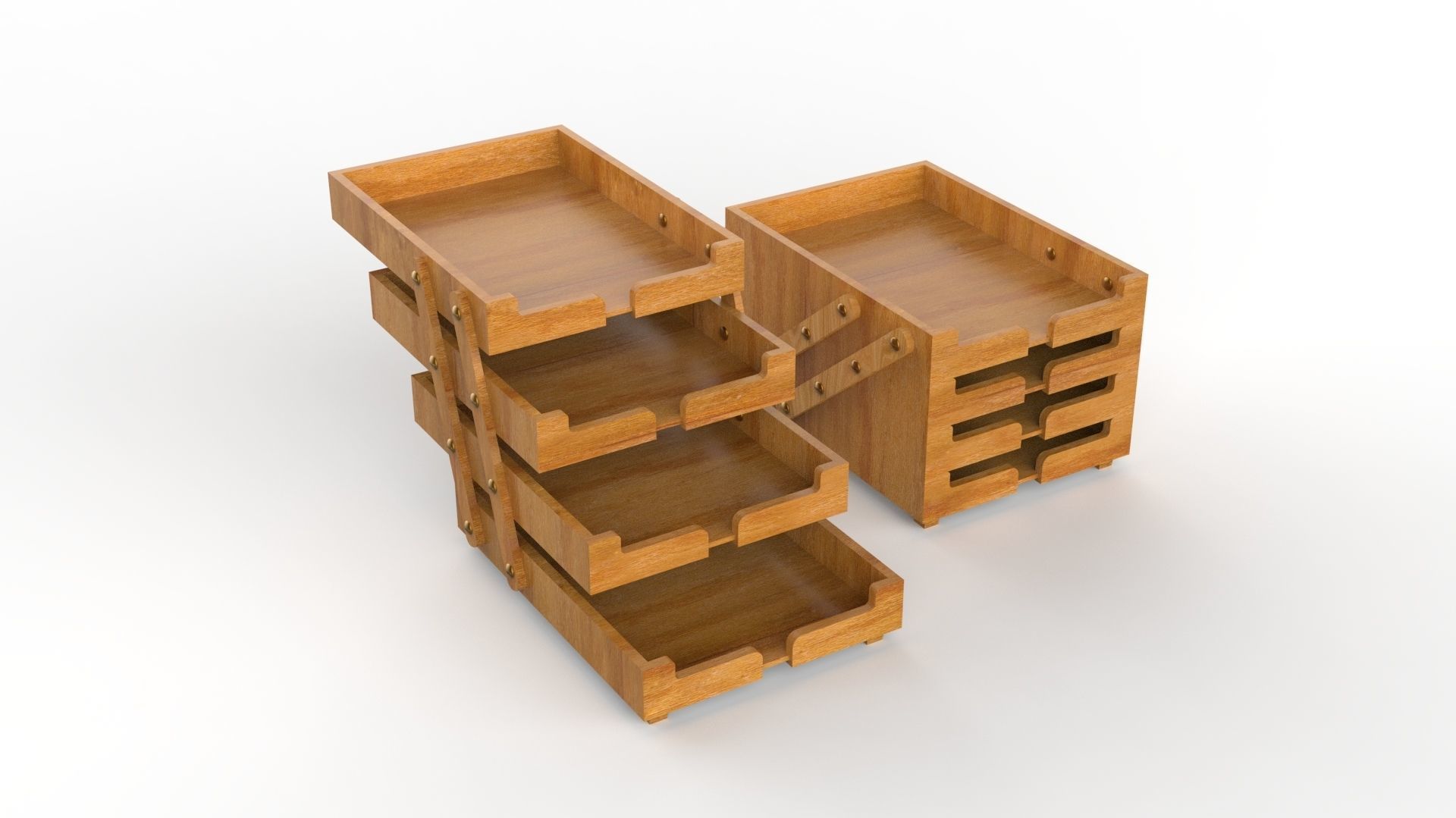 3D model WOOD PAPER ORGANIZER VR / AR / low-poly | CGTrader