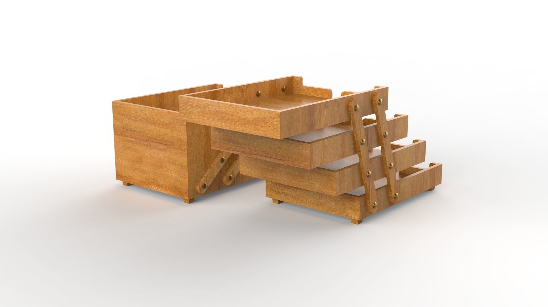 3D model WOOD PAPER ORGANIZER VR / AR / low-poly | CGTrader