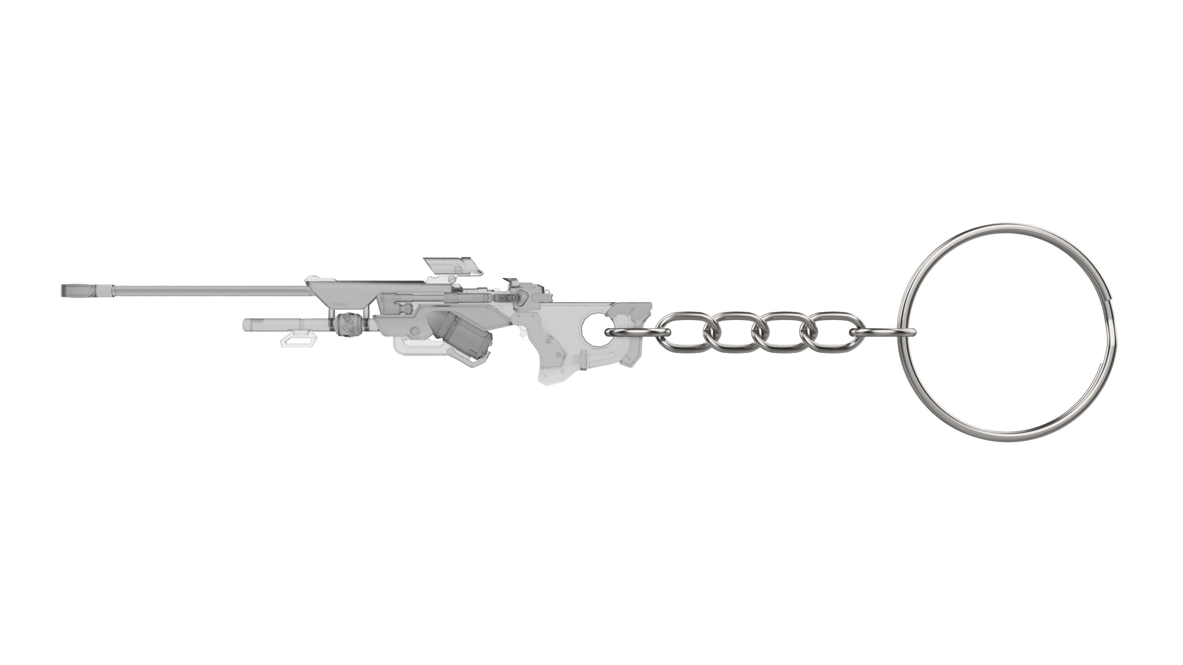 Keychain - Ana Sniper Rifle - Overwatch - Printable model - STL 3D ...