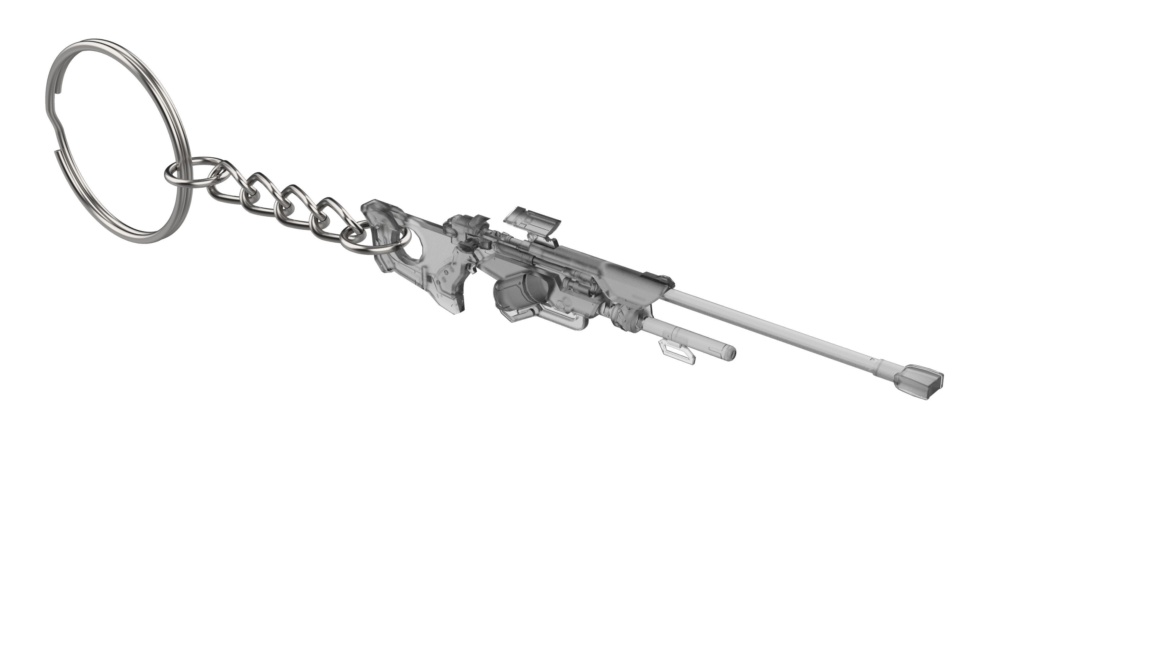 Keychain - Ana Sniper Rifle - Overwatch - Printable model - STL 3D ...
