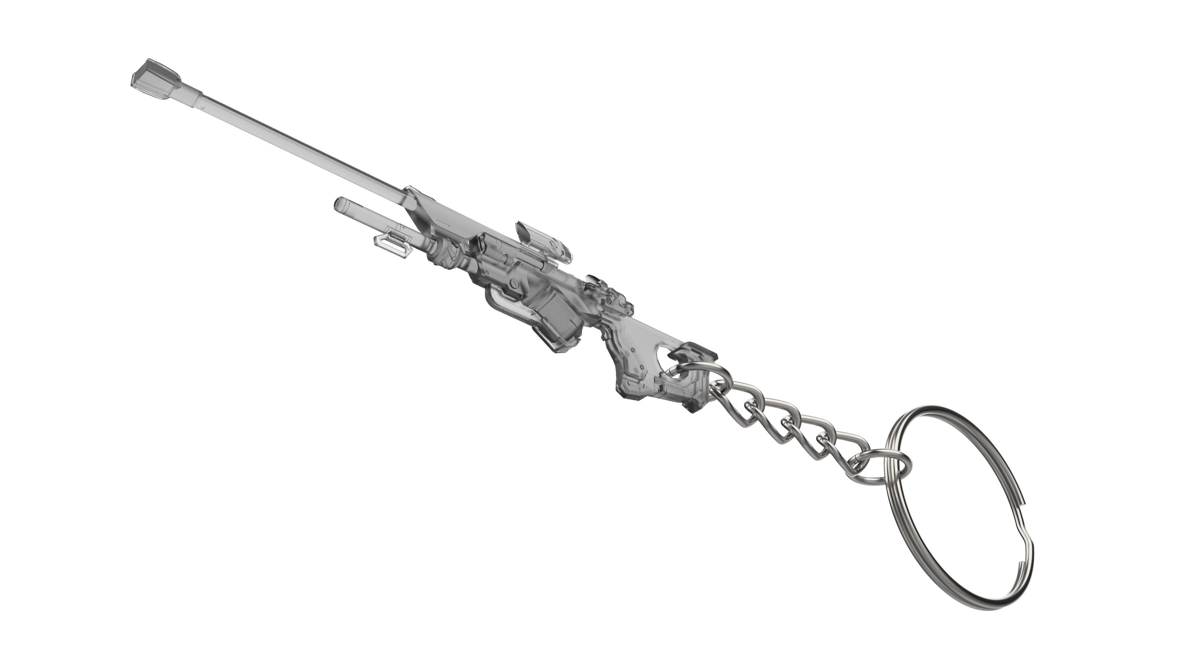 Keychain - Ana Sniper Rifle - Overwatch - Printable model - STL 3D ...