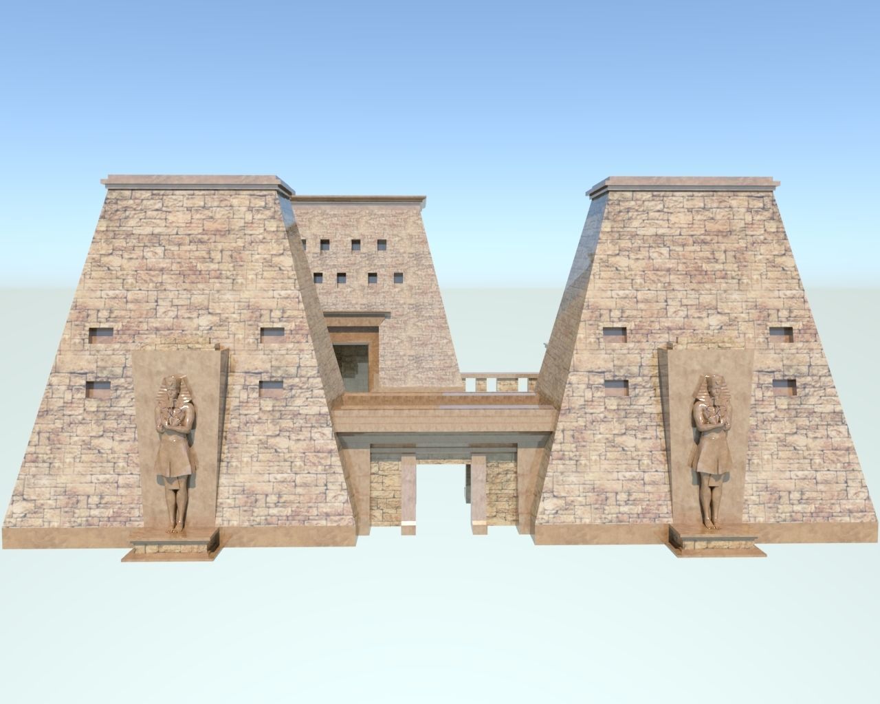 3D model Ancient Egyptian Civilization 3d Model Building VR / AR / low ...