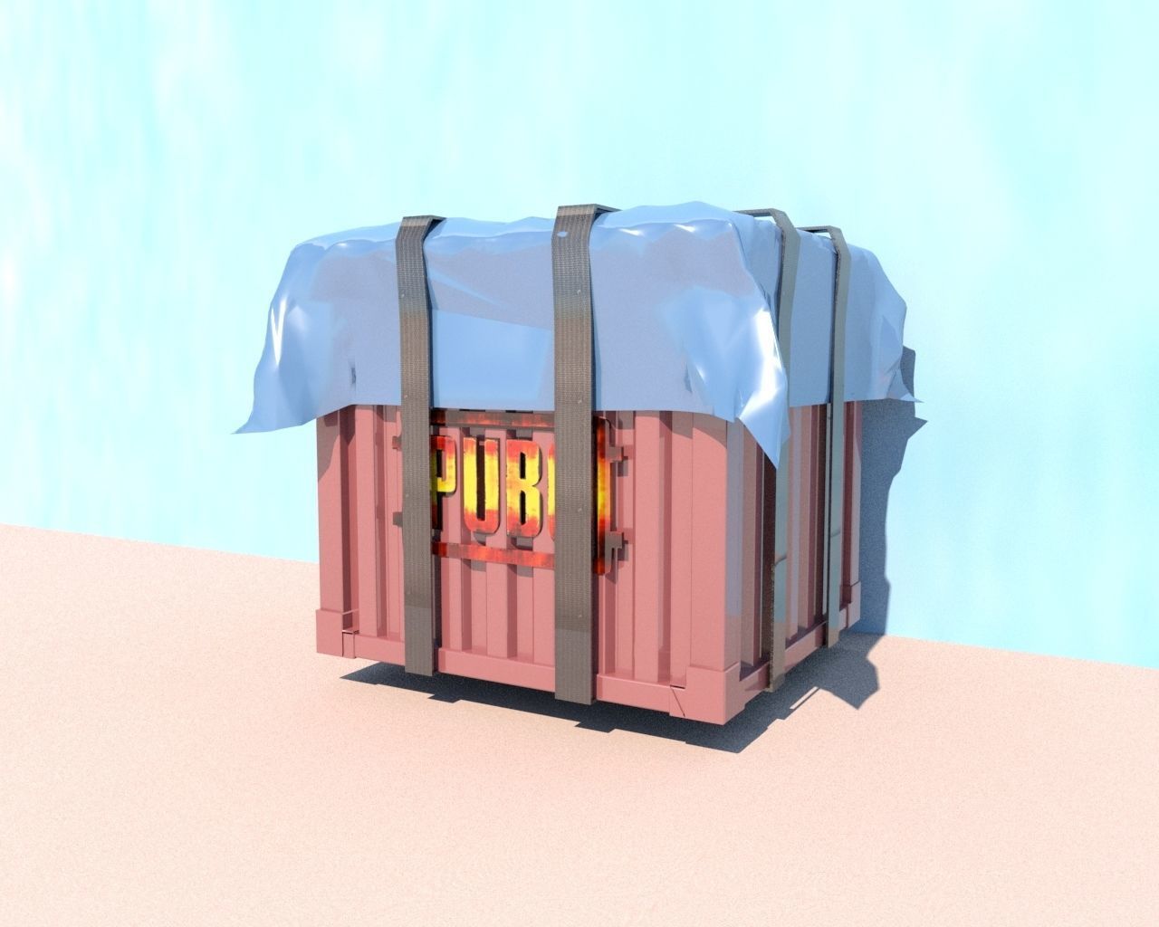 3D model PUBG AIR DROP BOX 3D MODEL VR / AR / low-poly | CGTrader