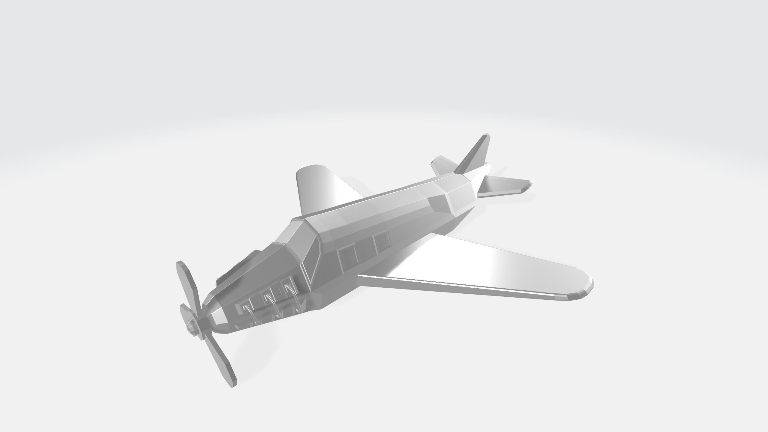 3D model Plane with propeller VR / AR / low-poly | CGTrader