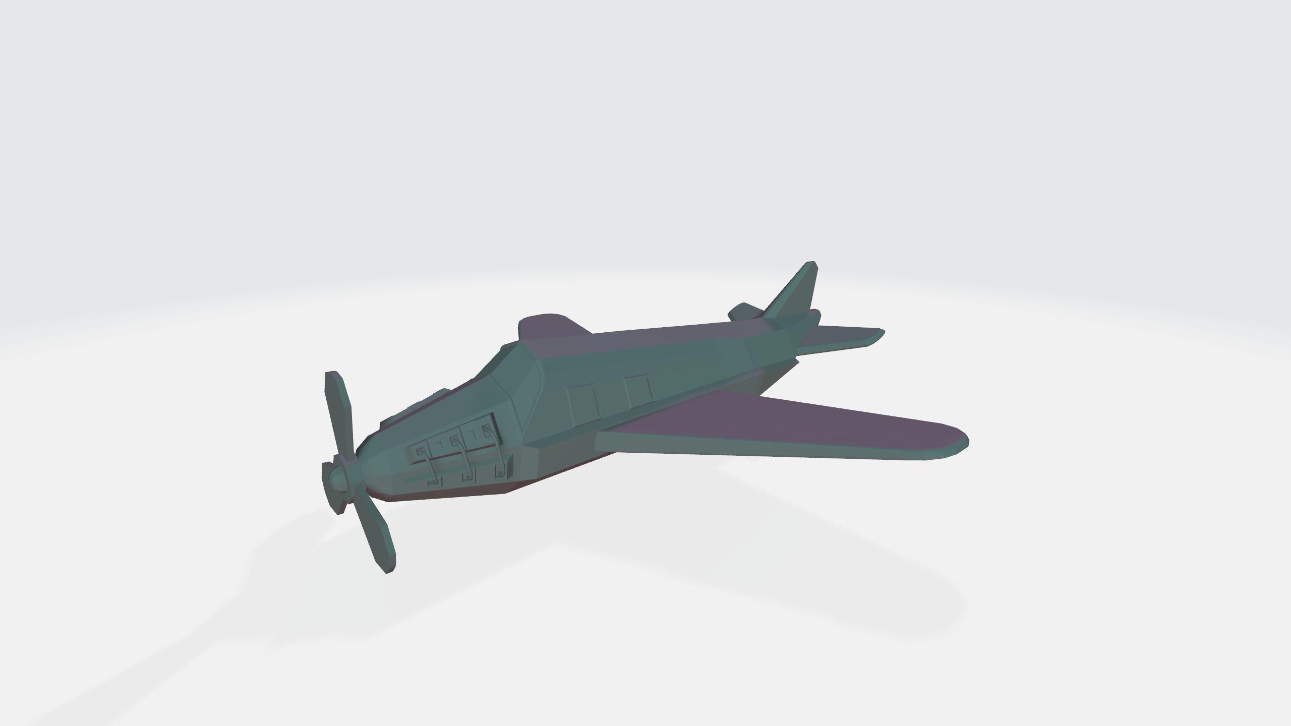 3D model Plane with propeller VR / AR / low-poly | CGTrader