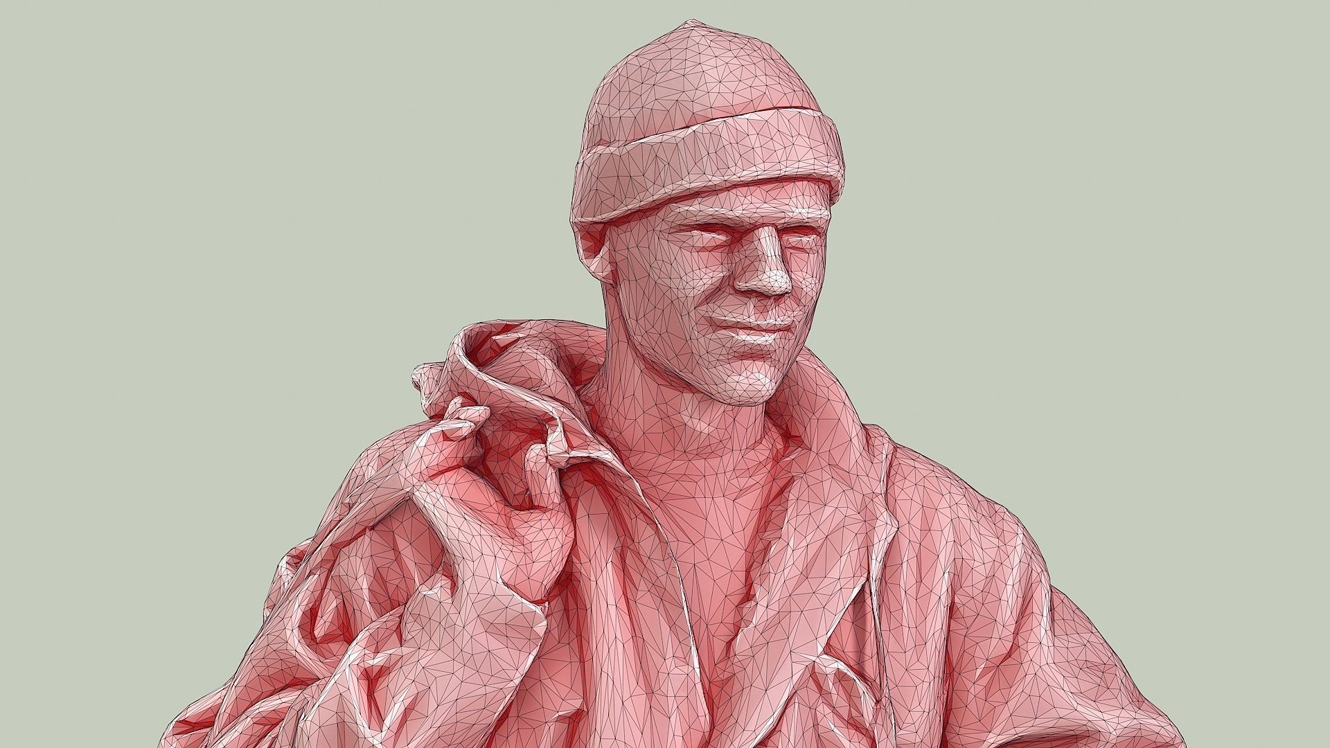 Smirk Guy in an Orange Hat 3D model | CGTrader