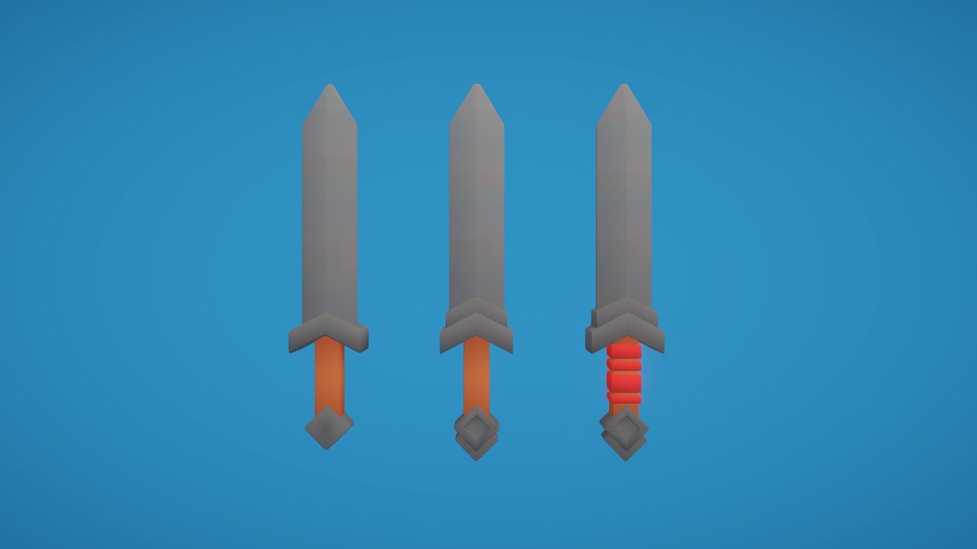 3D model Poxel - Swords VR / AR / low-poly | CGTrader