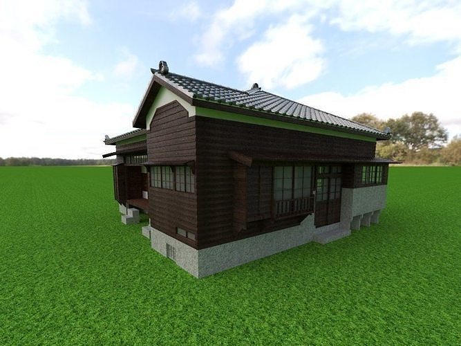 Traditional Japanese House wood design 3D model 3D printable | CGTrader