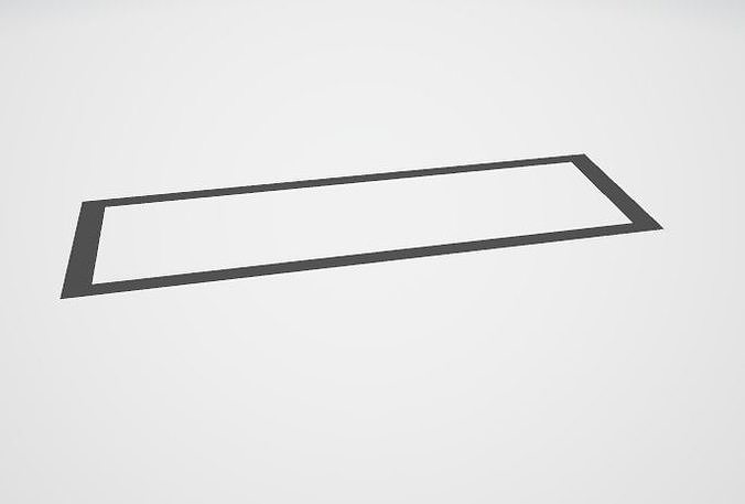 Simple border free 3D model | CGTrader