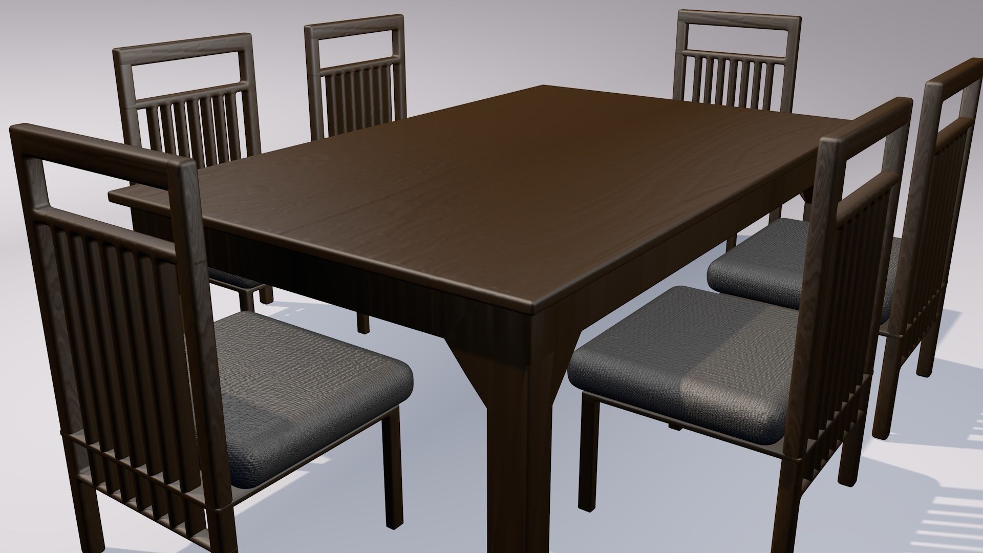 3D model 3d wooden dining table VR / AR / low-poly | CGTrader