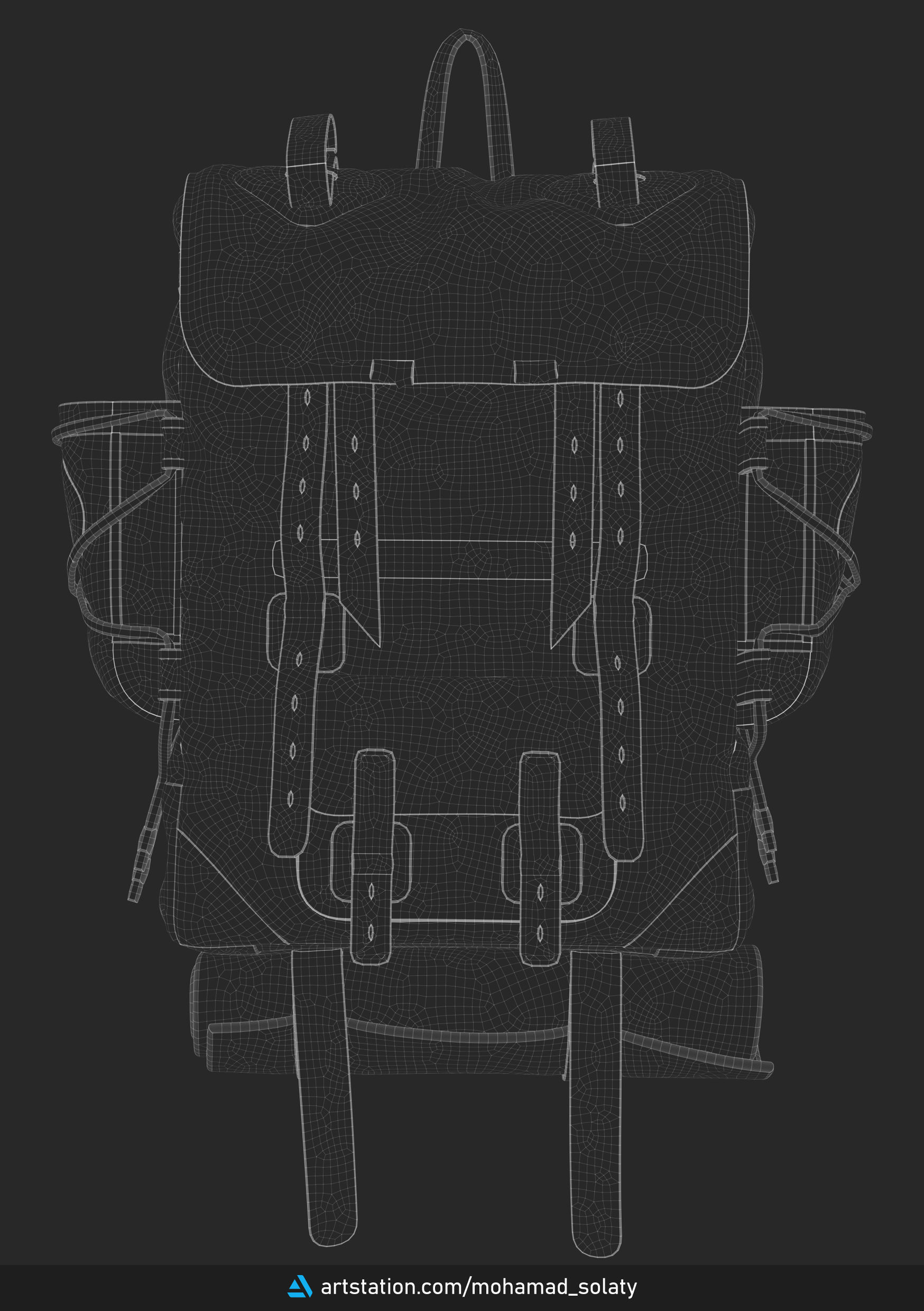 Process of Creating Backpack 2 - Marvelous - CLO Project file 3D model ...