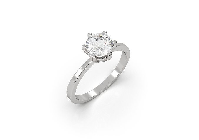 33 SINGLE STONE RINGS 3D model 3D printable | CGTrader