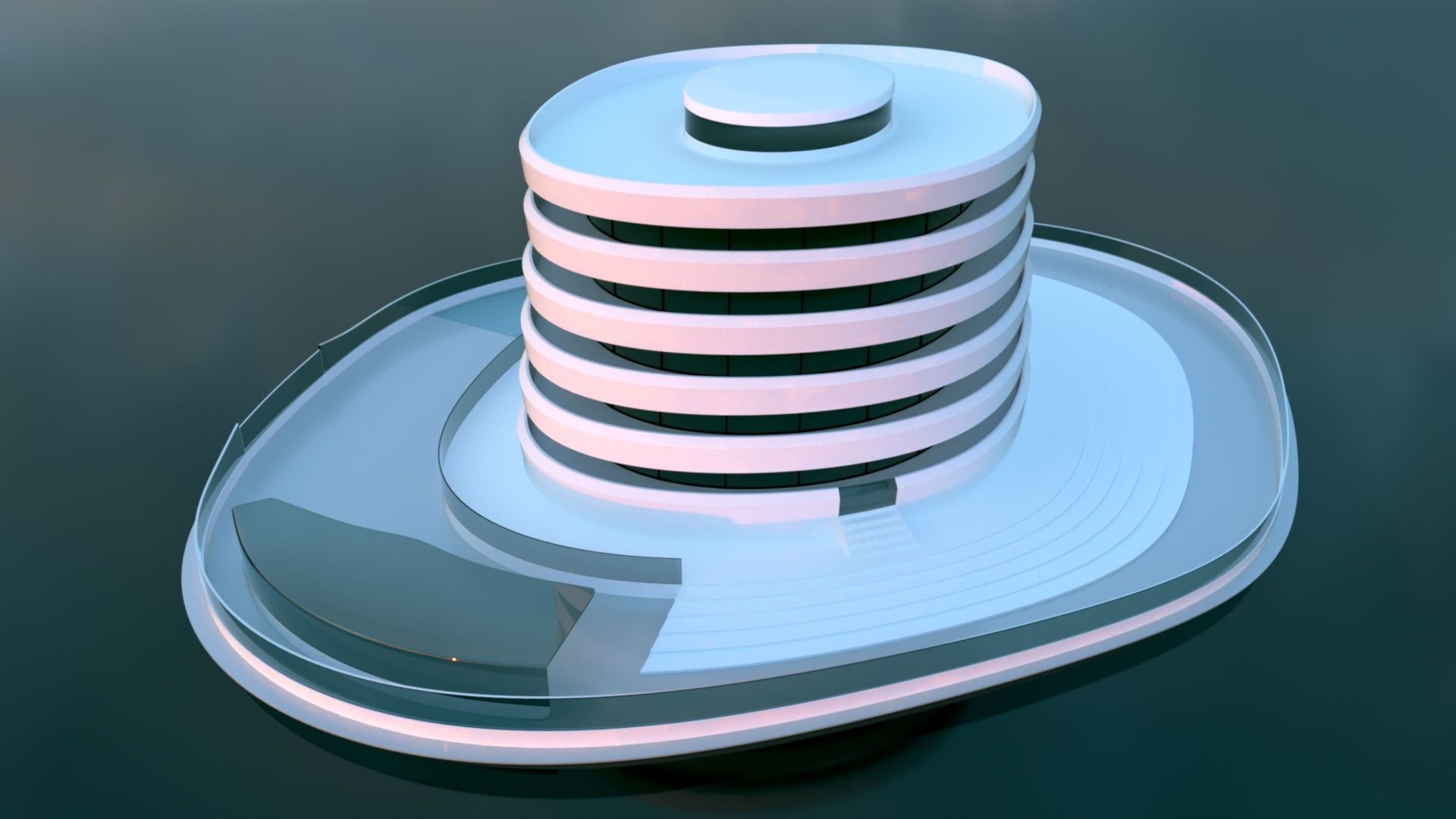 Futuristic Building Concept V2-01 3D model | CGTrader