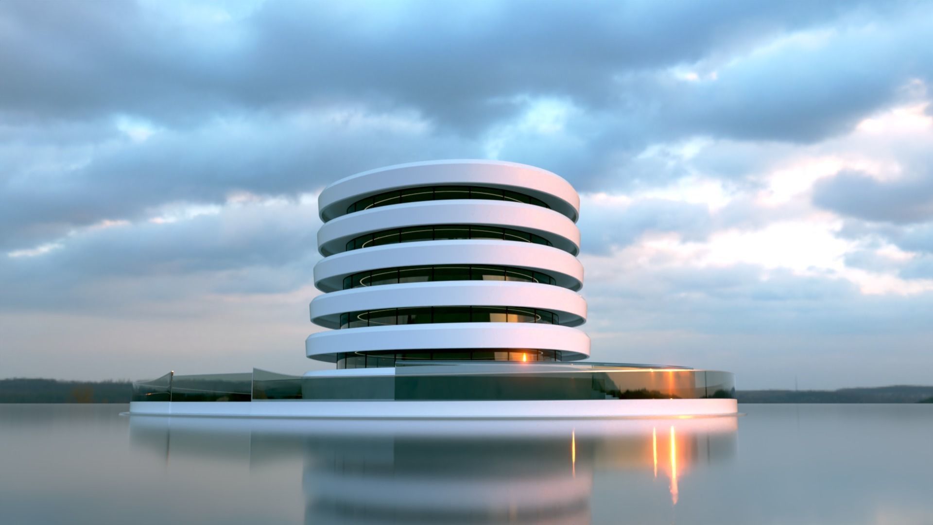Futuristic Building Concept V2-01 3D model | CGTrader