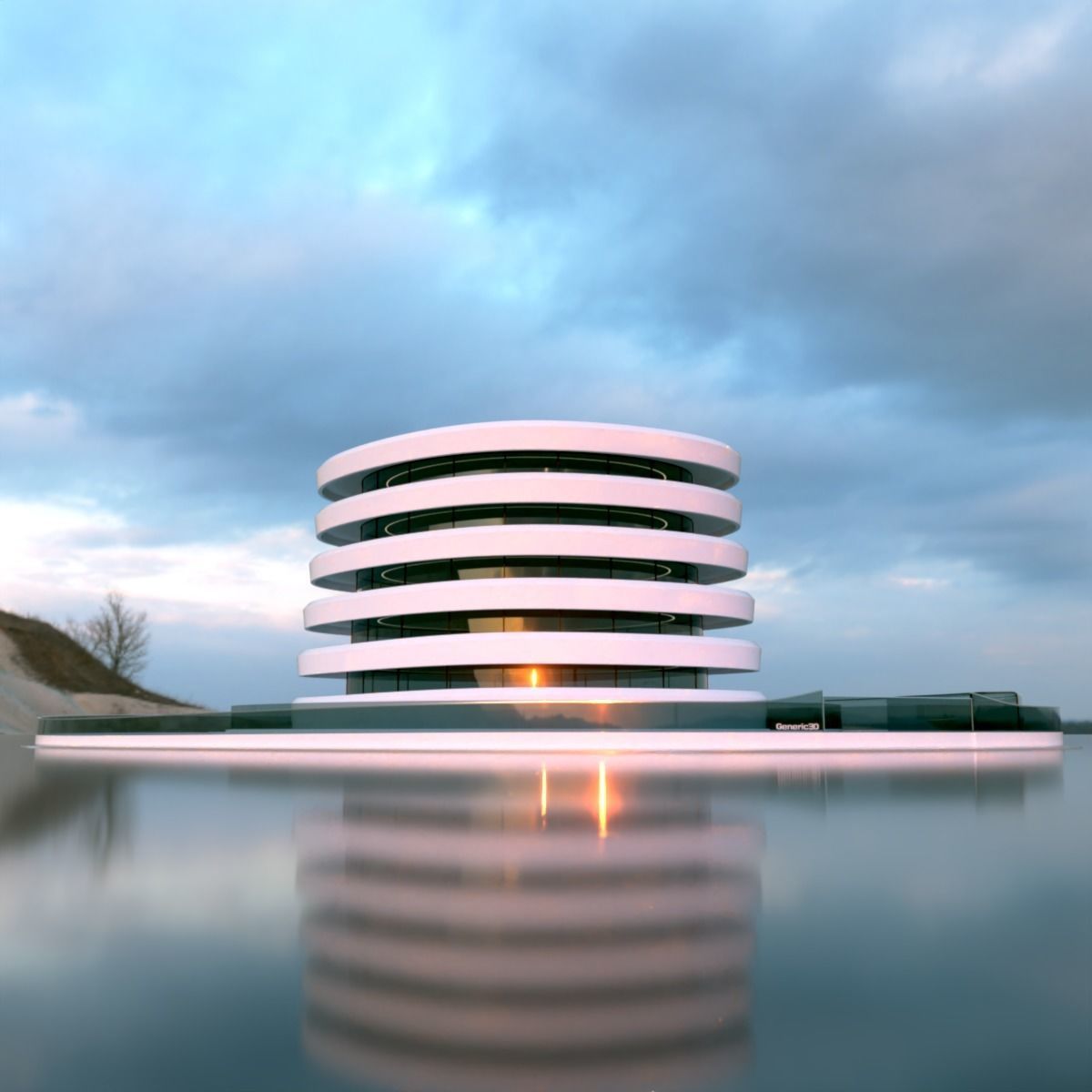 Futuristic Building Concept V2-01 3D model | CGTrader