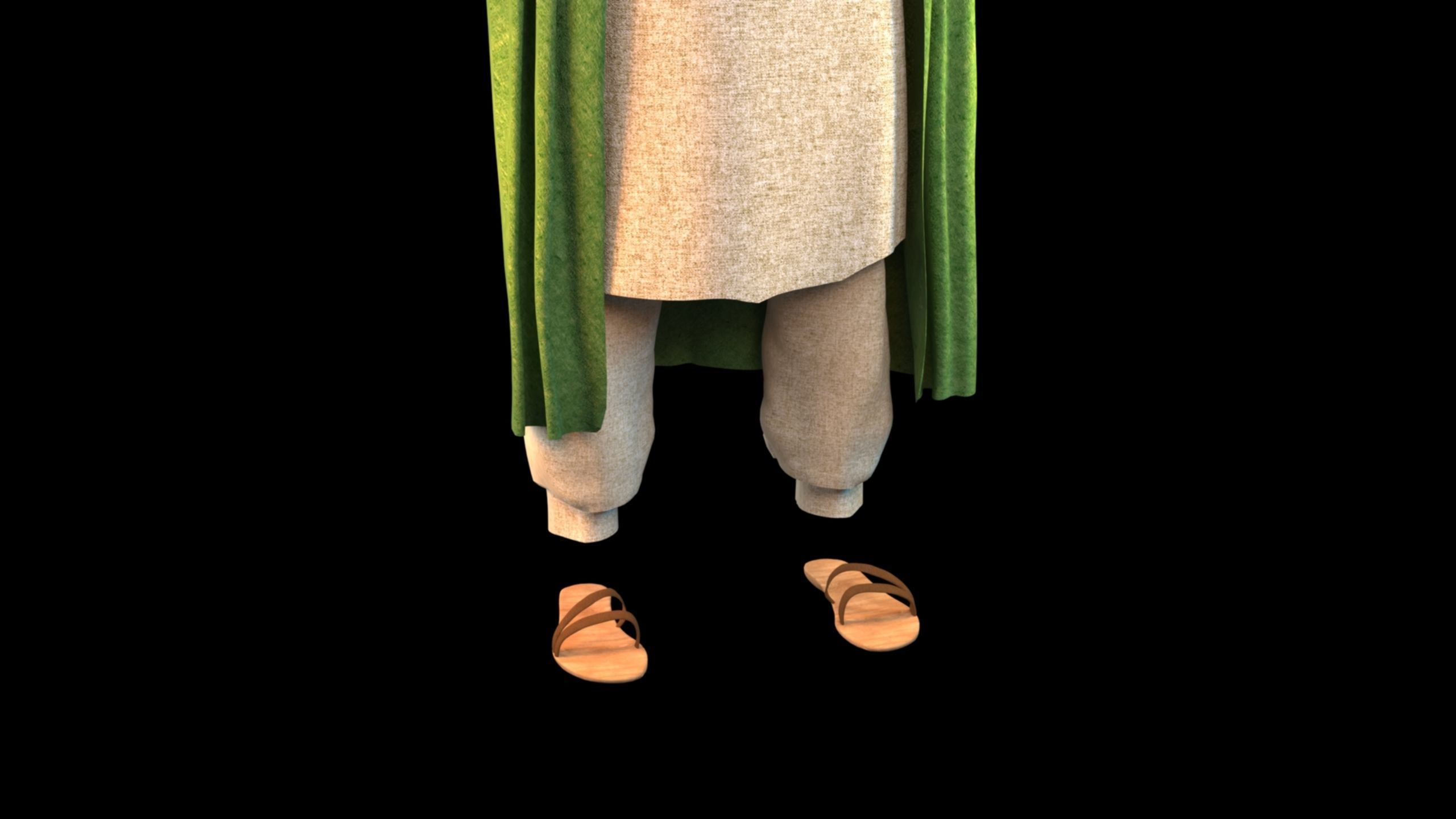 old arab clothes with sandal 3D model | CGTrader