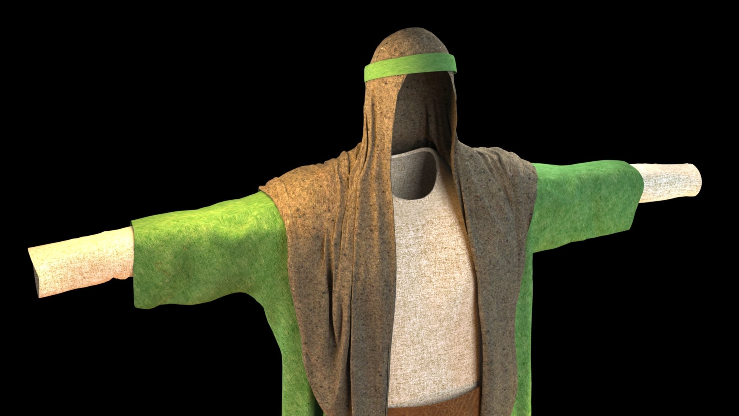 old arab clothes with sandal 3D model | CGTrader
