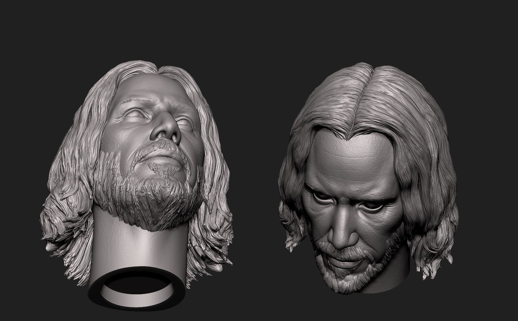 Keanu Reeves - Neo - John Wick Head 3D model 3D printable | CGTrader