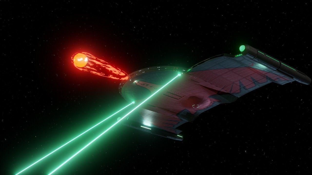 3D model Romulan V-6 Gallant Wing Cruiser from Star Trek Lore VR / AR ...