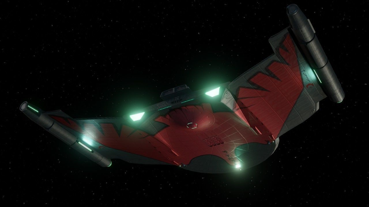 3D model Romulan V-6 Gallant Wing Cruiser from Star Trek Lore VR / AR ...