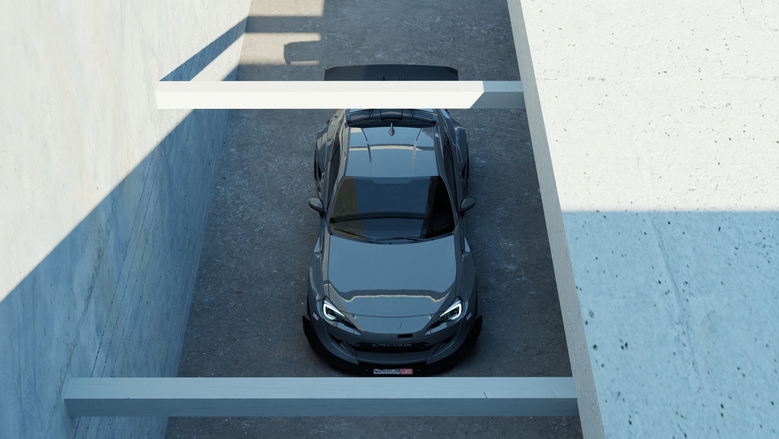 Car Lighting Scene 3D Blender File Textured FBX OBJ MTL Files 3D model ...