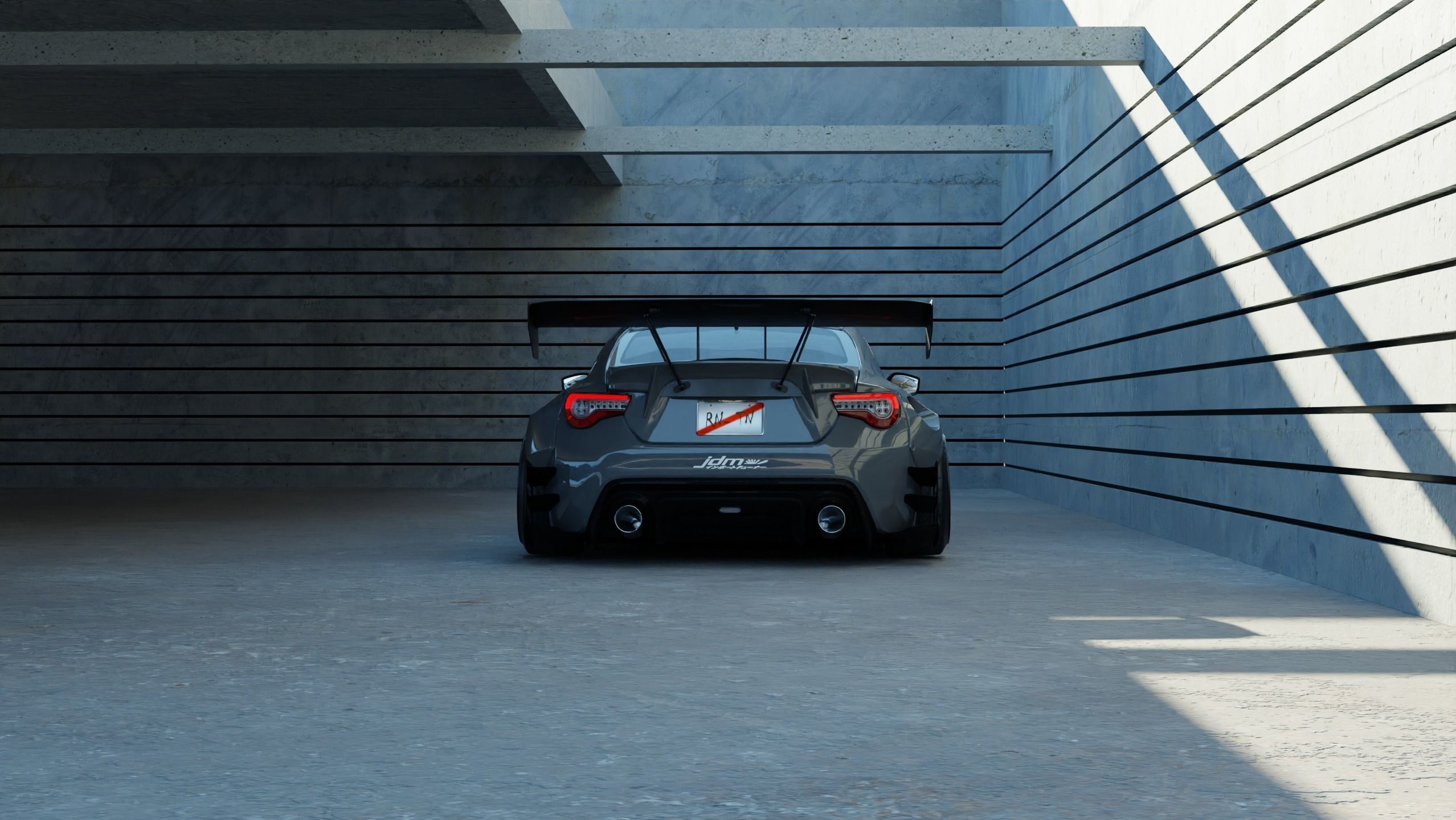 Car Lighting Scene 3D Blender File Textured FBX OBJ MTL Files 3D model ...